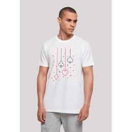 F4NT4STIC Herren T-Shirt "Herz Karo Kreuz Pik", wei&szlig;, Gr. XL, Obermaterial: 100% Baumwolle, Shirts, Print