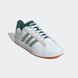 Herren Sneaker "GRAND COURT 2.0", adidas Sportswear, Gr. 46, weiß, Leder, Synthetik, Schuhe, Design auf den Spuren des adidas Superstar