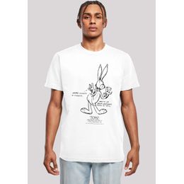 F4NT4STIC Damen T-Shirt "Looney Tunes Bugs Bunny White Belly", wei&szlig;, Gr. XXL, Obermaterial: 100% Baumwolle, Shirts, Print