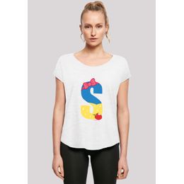 F4NT4STIC Damen T-Shirt "Disney Alphabet S Is For Snow White Schneewittchen", wei&szlig;, Gr. XL, Obermaterial: 100% Baumwolle, Shirts, Print