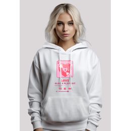 F4NT4STIC Damen Kapuzenpullover "Love Oldies Playlist Valentinstag", wei&szlig;, Gr. XS, Obermaterial: 65% Baumwolle, 35% Polyester, Pullover, Premium