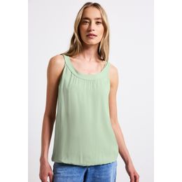 Street One Damen Tr&auml;gertop, gr&uuml;n, Gr. 46, unifarben, Stoff, 95% Viskose, 5% Elasthan, Tops, mit Elastiksaum
