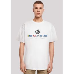 F4NT4STIC Herren T-Shirt "Oversized T-Shirt Seglerfahnen Knut & Jan Hamburg", weiß, Gr. M, Obermaterial: 100% Baumwolle, Shirts, Print