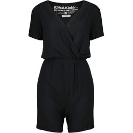 alife and kickin ALIFE & KICKIN Damen Jumpsuit "Damen HellaAK A", schwarz, Gr. XS, 95% Viskose, 5% Elasthan, Overalls