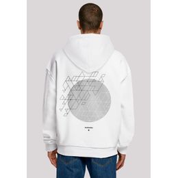 F4NT4STIC Herren Kapuzenpullover "Geometrics Grau", wei&szlig;, Gr. L, Obermaterial: 100% Baumwolle, Pullover, Print