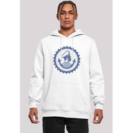 F4NT4STIC Herren Kapuzenpullover "Knut und Jan Hamburg", wei&szlig;, Gr. S, Obermaterial: 65% Baumwolle, 35% Polyester, Pullover, Print