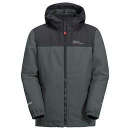 Jack Wolfskin Jungen 3-in-1-Funktionsjacke "SNOWCURL 3IN1 JACKET K", gr&uuml;n, Gr. 92, Au&szlig;enjacke: OBERSTOFF 100% POLYESTER, FUTTER 100% POLYESTER