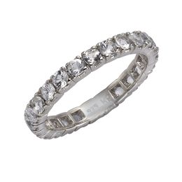 ZEEme Damen Fingerring "925/- Sterling Silber Wei&szlig;topas", 058 (18,5), Silber 925 (Sterlingsilber), wei&szlig;, Silber 925 (Sterlingsilber), Fingerringe