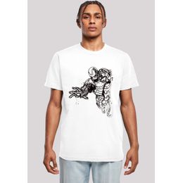 F4NT4STIC Damen T-Shirt "'Marvel Avengers Iron Man Mono Line'", wei&szlig;, Gr. XXL, Obermaterial: 100% Baumwolle, Shirts, Print