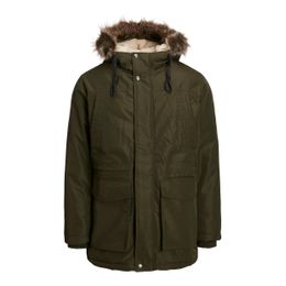 Jack & Jones JACK & JONES Herren Outdoorjacke "JJDAVID PARKA JACKET", grün, Gr. S, unifarben, Web, Obermaterial: 100% Polyester, Jacken