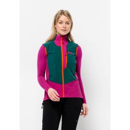 Jack Wolfskin Damen Softshellweste "ALPSPITZE VEST W", grün, Gr. M, 1. OBERSTOFF 87% POLYESTER, 13% ELASTHAN 2. OBERSTOFF 90% POLYAMID, 10% ELASTHAN
