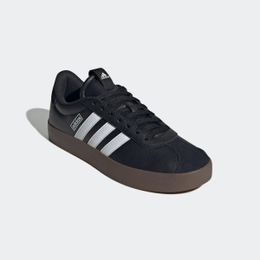 Herren Sneaker "VL COURT 3.0", adidas Sportswear, Gr. 43, schwarz-weiß, Leder, Synthetik, Schuhe, inspiriert vom Design des adidas samba