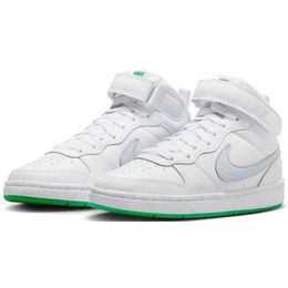 Nike Sportswear Jungen Sneaker "Court Borough Mid 2", Gr. 38,5, wei&szlig;, Leder, Synthetik, unifarben, Schuhe