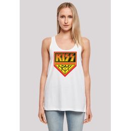 F4NT4STIC Damen T-Shirt "Kiss Rock Band Army Logo", wei&szlig;, Gr. XS, Obermaterial: 100% Baumwolle, Shirts, Premium Qualit&auml;t, Musik, By Rock Off