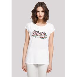 F4NT4STIC Damen T-Shirt "Muttertag Mama Schriftzug Regenbogen", weiß, Gr. XXL, Obermaterial: 100% Baumwolle, Shirts, Premium Qualität