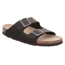 Rohde Herren Pantolette "Grado", Gr. 43, grün, Leder, Schuhe, Sommerschuh, Schlappen, Poolslides, ergonomisch geformtes Fußbett