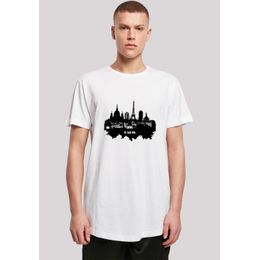 F4NT4STIC Damen T-Shirt "PARIS SKYLINE LONG TEE", wei&szlig;, Gr. XXL, Obermaterial: 100% Baumwolle, Shirts, Print