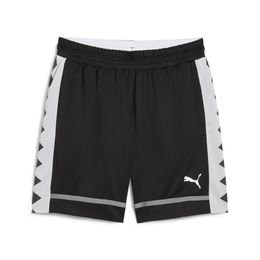 Shorts Puma "The All Jaws Basketball-Shorts Herren", Herren, Gr. L, Normalgrößen, schwarz stormy slate gray, Obermaterial: 100% Polyester; Futter: 100% Polyester; Taschenfutter: 100% Polyester; Seitenpartie: 100% Polyester, unifarben, relaxed fit, Hosen