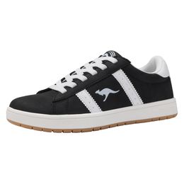 Kangaroos Mädchen Sneaker "K-CA Miles OS", Gr. 32, schwarz-weiß, Synthetik, Schuhe, ohne Schnürung, bequwm reinschlüpfen