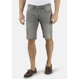 Bermudas Stooker Men "5-Pkt Style Summer Denim Bermudas", Herren, Gr. 32, silber (silbergrau denim), Denim/Jeans, 99% Baumwolle, 1% Elasthan, gerade kurz, Hosen, Sommer Straight Fit Casual Stretchdenim für Herren