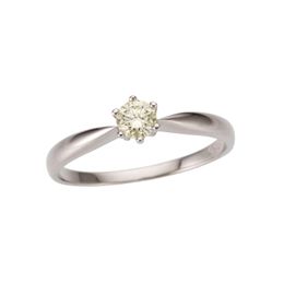 Firetti Damen Solitärring "Schmuck Geschenk Gold 750 Damenring Verlobungsring Goldring Solitär", 16, 0,25 LR = lupenrein, Diamanten Weißgold 750,