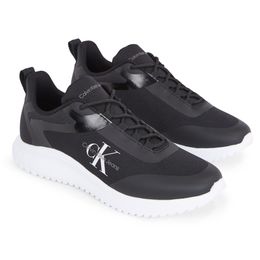 Herren Sneaker "EVA RUNNER LOW LACE ML MIX", Calvin Klein Jeans, Gr. 44, schwarz-wei&szlig;, Polyester, Schuhe, Freizeitschuh, Halbschuh, Schn&uuml;rschuh, mit