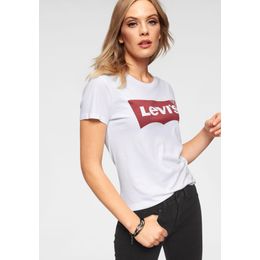 Levi's LEVI'S Damen T-Shirt "THE PERFECT TEE", wei&szlig;, Gr. M, bedruckt, Single Jersey, Obermaterial: 100% Baumwolle, Shirts, mit Logoprint