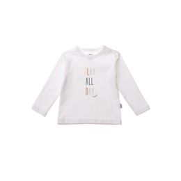 Liliput M&auml;dchen Langarmshirt "Play all day", wei&szlig;, Gr. 62, bedruckt, 100% Baumwolle, Shirts, mit angenehmem Rundhalsausschnitt