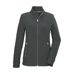 Killtec Damen Fleecejacke "KOS 100 WMN FLC JCKT", gr&uuml;n, Gr. 40, Obermaterial: 100% Polyester, Jacken, Gestreifte Damen-Fleecejacke mit Zipper-Taschen