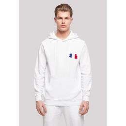 F4NT4STIC Herren Kapuzenpullover "France Frankreich Flagge Fahne", wei&szlig;, Gr. M, Obermaterial: 50% Baumwolle, 50% Polyester, Pullover, Print