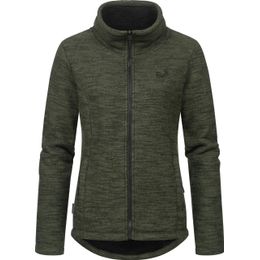 Ragwear Damen Strickjacke "Liram Melange", grün, Gr. 6XL, Grobstrick, Obermaterial: 56% Baumwolle, 44% Polyester, Innenfutter: 100% Polyester,