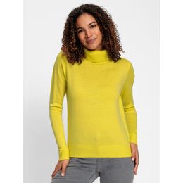 Casual Looks Damen Rollkragenpullover "Rollkragen-Pullover", gr&uuml;n, Gr. 40, meliert, unifarben, 100% Polyacryl, Pullover