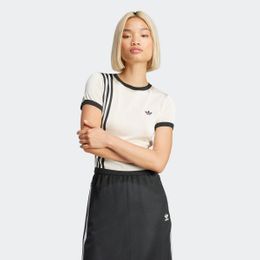 Damen T-Shirt "KNITTED 3S TEE", wei&szlig;, Gr. S, adidas originals, Obermaterial: 67% Viskose, 33% Polyester, Shirts