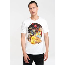 logoshirt Herren T-Shirt "Star Wars", wei&szlig;, Gr. L, bedruckt, 100% Baumwolle, Shirts, mit hochwertigem Siebdruck