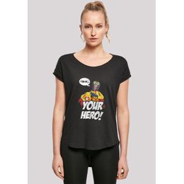 F4NT4STIC Damen T-Shirt "Disney Die Muppets Gonzo I Can Be Your Hero", schwarz, Gr. S, Obermaterial: 100% Baumwolle, Shirts, Print