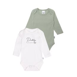 Liliput Jungen Body "Daddy I cant wait to meet you", Gr. 74, gr&uuml;n, 100% Baumwolle, bedruckt, Bodys, im 2er-Pack mit praktischen Druckkn&ouml;pfen