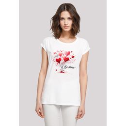 F4NT4STIC Damen T-Shirt "Herzbaum Be Mine", wei&szlig;, Gr. 5XL, Obermaterial: 100% Baumwolle, Shirts, Premium Qualit&auml;t