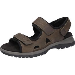 Waldl&auml;ufer WALDL&Auml;UFER Herren Sandale "H-Taro", Gr. 11,5, gr&uuml;n, Nubukleder, Basic, Schuhe, Sommerschuh, Klettschuh, Freizeitsandale, mit Profilsohle, H-Weite