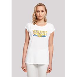 F4NT4STIC Damen T-Shirt "DC Comics Superhelden Wonder Woman Crackle Logo", wei&szlig;, Gr. L, Obermaterial: 100% Baumwolle, Shirts, Print