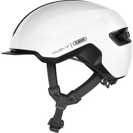Abus Fahrradhelm "HUD-Y", L Kopfumfang: 57cm - 61cm, weiß, Helme