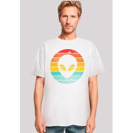 F4NT4STIC Herren T-Shirt "Alien Retro Sonnenuntergang", wei&szlig;, Gr. XL, Obermaterial: 100% Baumwolle, Shirts, Premium Qualit&auml;t