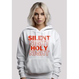 F4NT4STIC Damen Kapuzenpullover "Weihnachten silent night holy night", wei&szlig;, Gr. XL, Obermaterial: 65% Baumwolle, 35% Polyester, Pullover, Premium