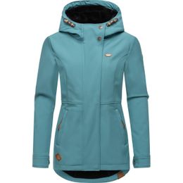 Ragwear Damen Softshelljacke "Yba", blau, Gr. M, Softshell, Au&szlig;enmaterial: 97% Polyester, 3% Elasthan; Innenmaterial: 100% Polyester, Jacken,