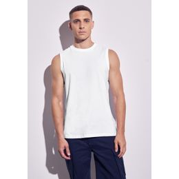 Street One MEN Herren Tanktop, wei&szlig;, Gr. XXL, unifarben, Web, 100% Baumwolle, Tops, mit Rundhalsausschnitt