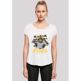 F4NT4STIC Damen T-Shirt "Long Cut T-Shirt 'Batman TV Serie Nananana'", wei&szlig;, Gr. XS, Obermaterial: 100% Baumwolle, Shirts, Damen,Premium