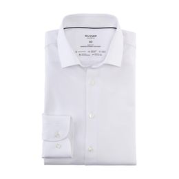 OLYMP Herren Businesshemd "Level Five 24/Seven body fit", wei&szlig;, Gr. 40, Web, Obermaterial: 64% Baumwolle, 27% Polyester, 9% Elasthan, Hemden