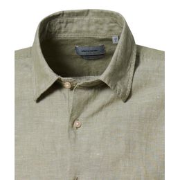 Pierre Cardin Herren Kurzarmhemd "Kent 1001", gr&uuml;n, Gr. M, unifarben, Web, Obermaterial: 65% Baumwolle, 35% Leinen, Hemden