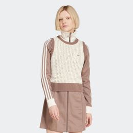 Damen Funktionsweste "KNITTED VEST", wei&szlig;, Gr. XL, adidas originals, Obermaterial: 60% Baumwolle, 40% Polyacryl, Westen