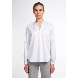 Eterna Damen Longbluse "LOOSE FIT", weiß, Gr. 48, 95% Baumwolle, 5% Elasthan, Blusen, EASY IRON (bügelleicht)