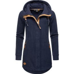 Ragwear Damen Parka "Letti Fleece", blau, Gr. XS, Fleece, Obermaterial: 100% Polyester, Jacken, Sportliche Damen Fleecejacke mit Kapuze